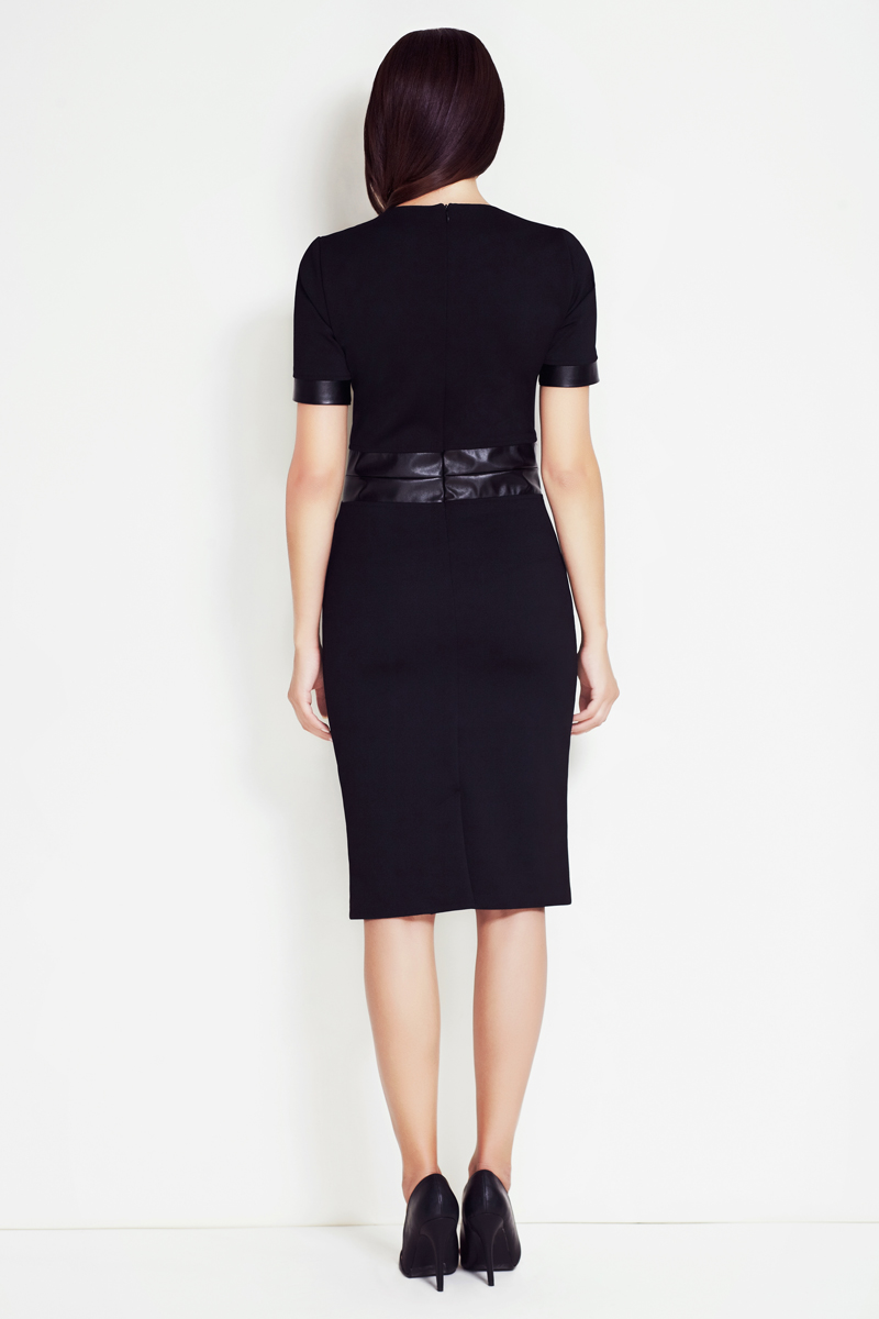 Rochie office neagra de dama Awama 40/L