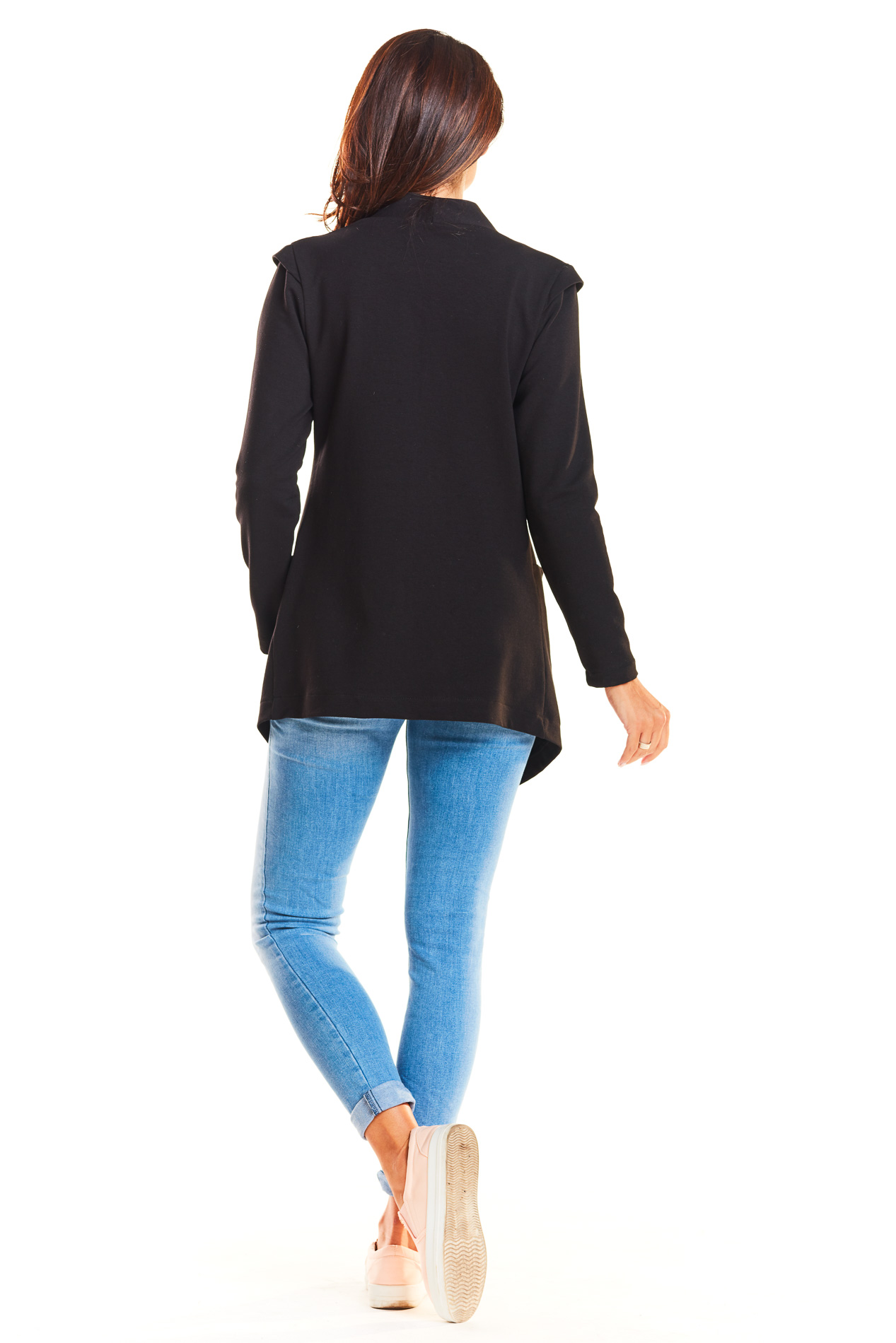 Sacou casual-sport negru cu colturi