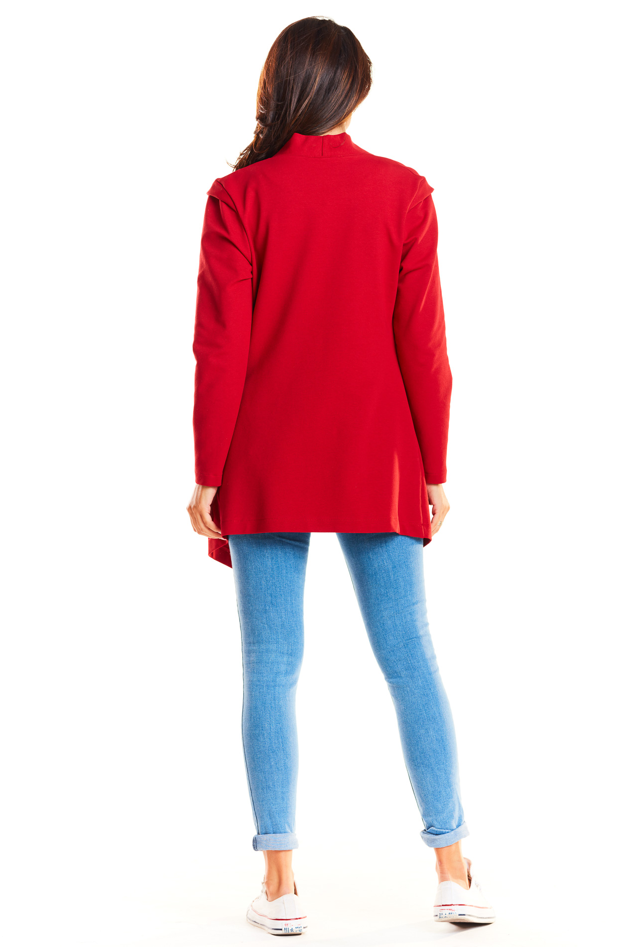 Sacou casual-sport rosu cu colturi